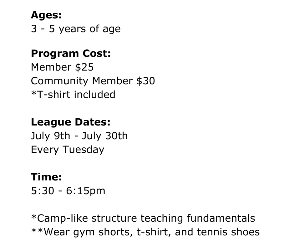 Little Hitters T-Ball – Salt Fork YMCA